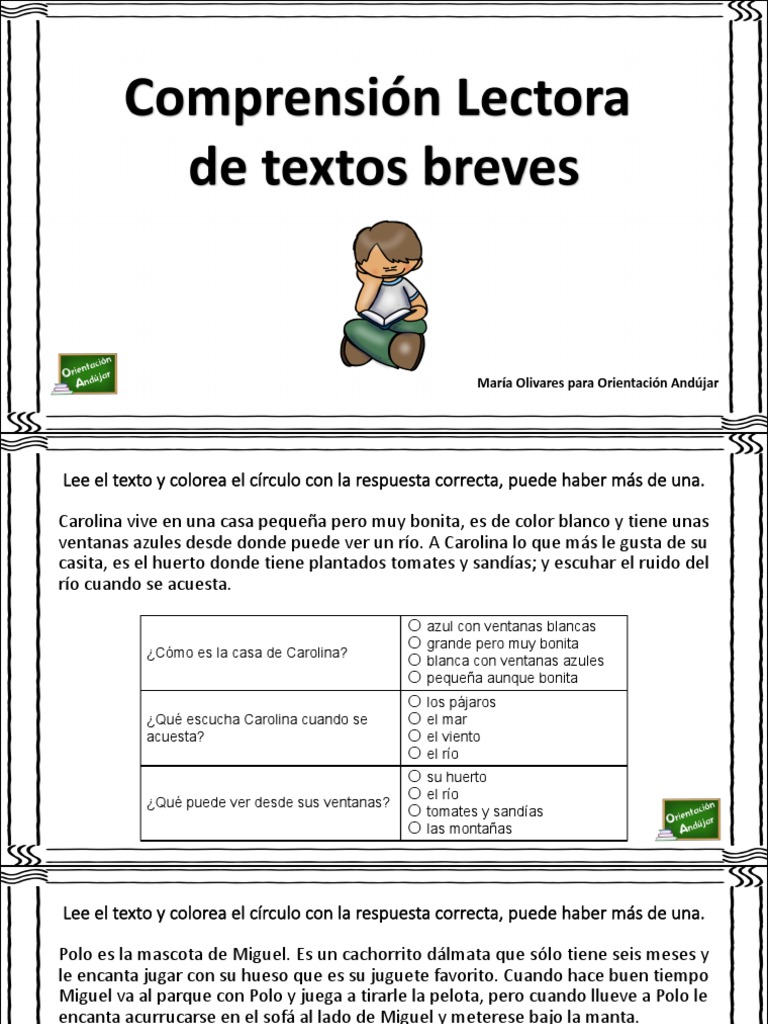 Comprension Lectora Textos Breves | PDF