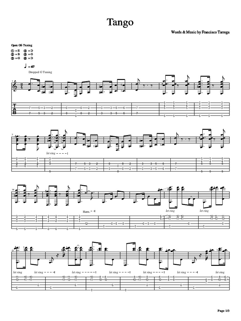 Tarrega Francisco Tango 191 PDF | PDF
