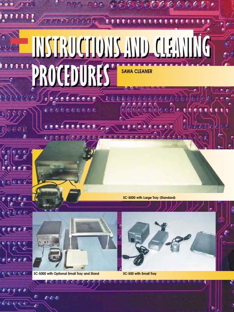Sawa Cleaner SC-5000 Setup Guide | PDF | Adhesive | Electrical Engineering