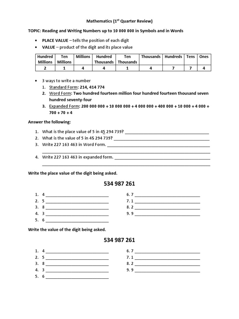 Mathematics Topic 1 | PDF | Teaching Mathematics