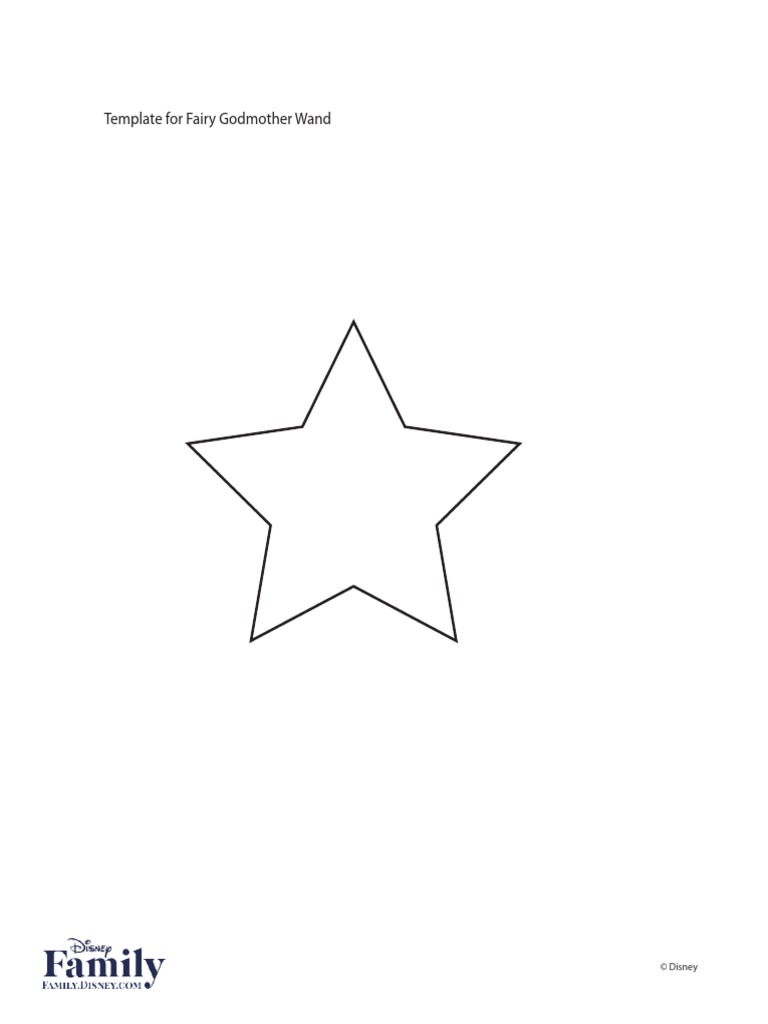 Sparkly Fairy Godmother Wand Template 1 FDCOM | PDF