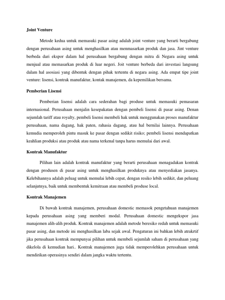 Joint Venture | PDF