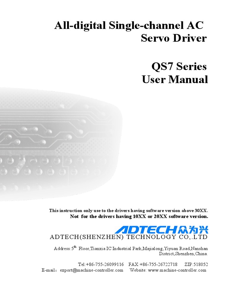 Ad Tech Servo Driver | PDF | Electric Motor | Electrical Wiring