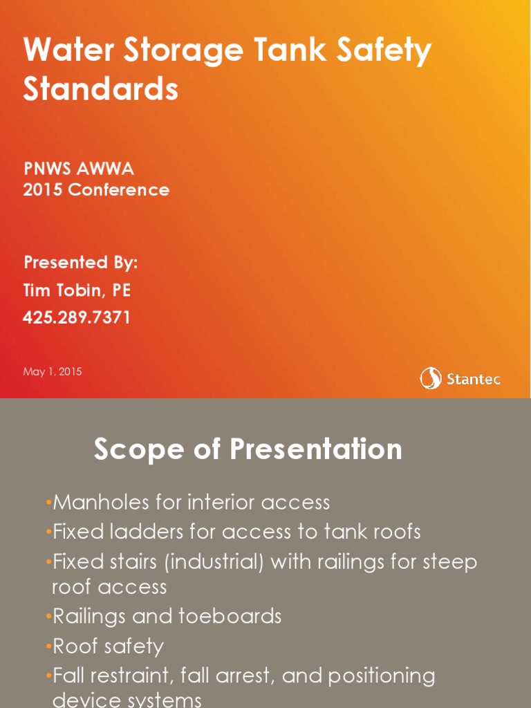 Water Storage Tank Safety | PDF | Ladder | Stairs
