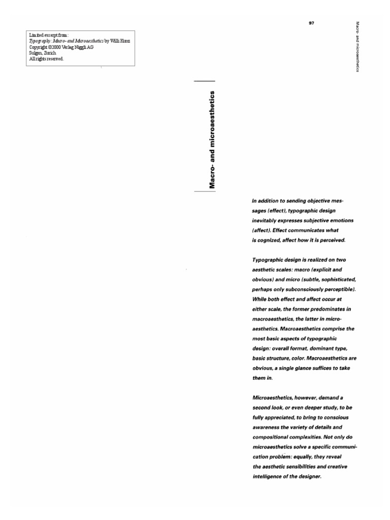 Typography: Macro-And Microaesthetics by Willi Kunz: Limited Excerpt ...