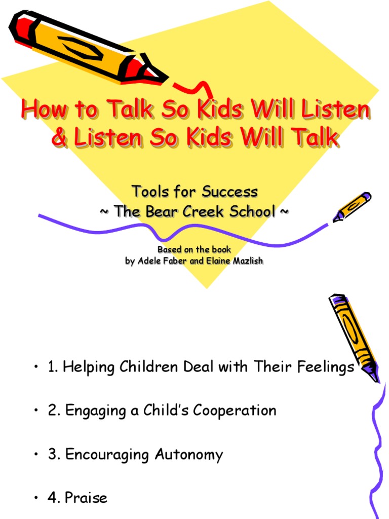 How To Talk So Kids Will Listen PDF | PDF | Autonomy | Psychology