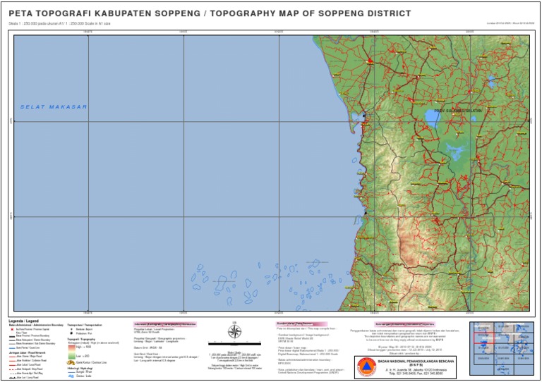 Petatopografi Kabupaten Soppeng /topography Map of Soppengdistrict | PDF