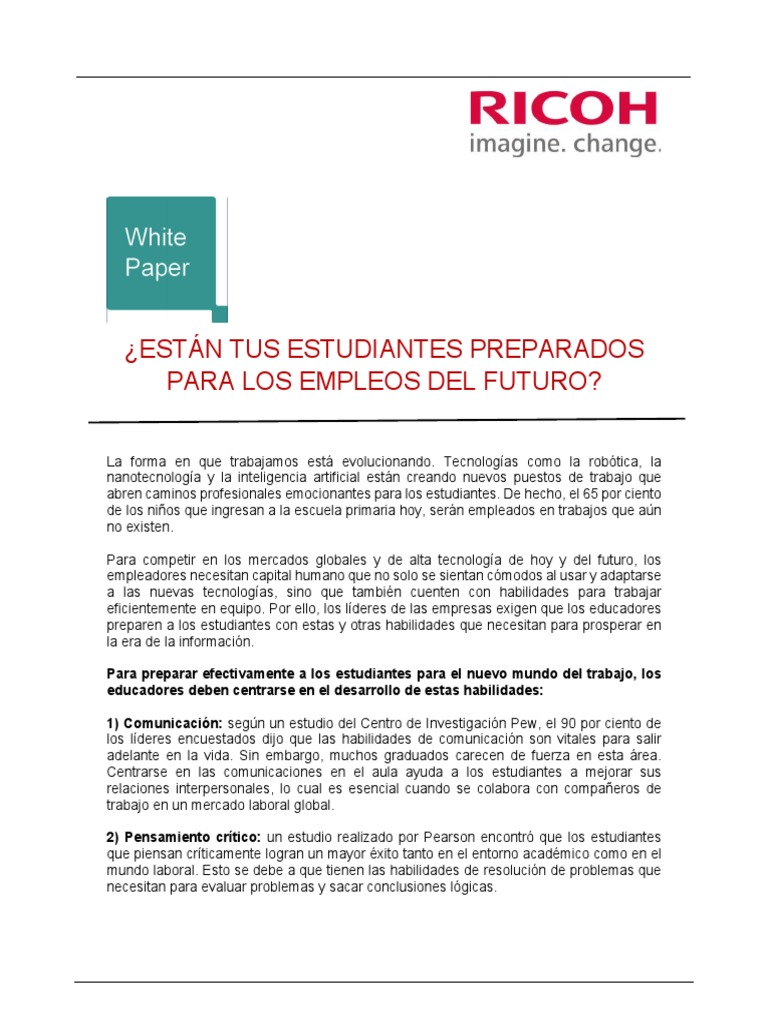 Preparando Estudiantes para el Futuro | PDF | Creatividad | Aprendizaje