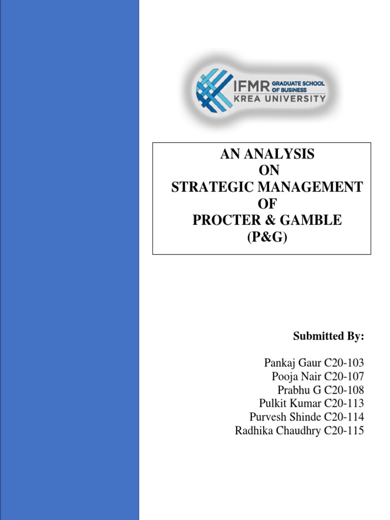Proctor and Gamble Strategic Report | PDF | Procter & Gamble ...