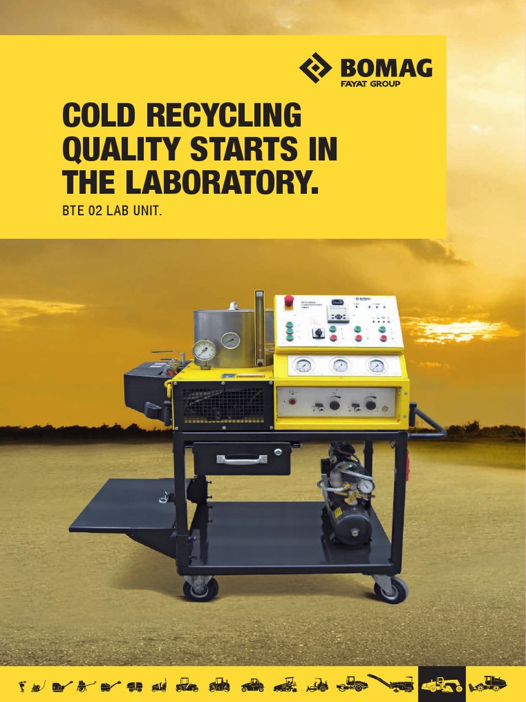 Bomag BTE02 Foamed Bitumen Lab Manual | PDF | Asphalt | Foam