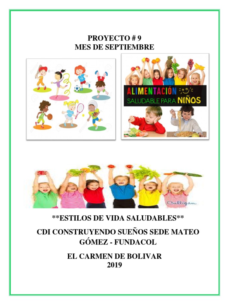 Plan de Aula ESTILOS DE VIDA SALUDABLE | PDF | Papel | Alimentos