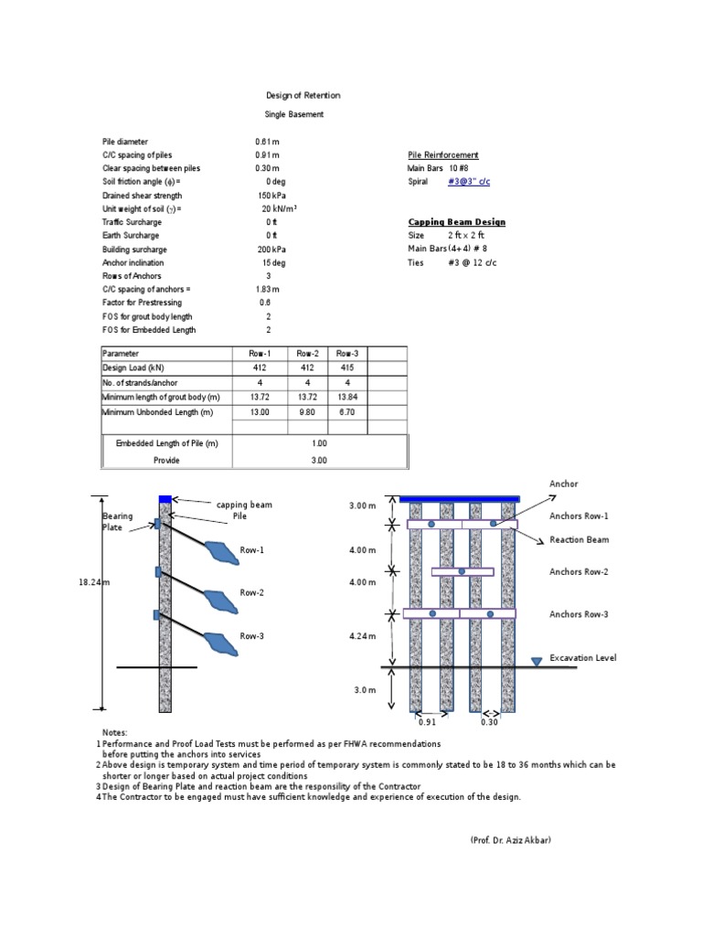 Anchors Design 1 (3 Rows) A | Download Free PDF | Deep Foundation ...