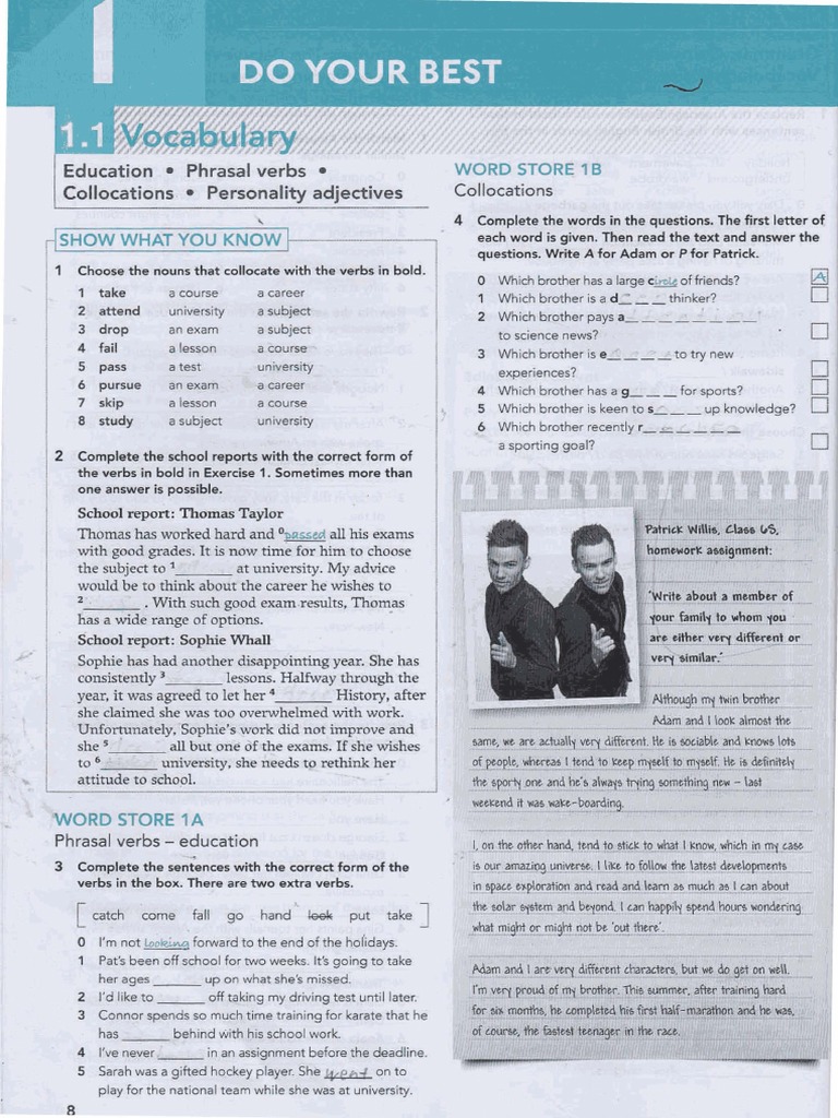 Focus 4 Workbook Unit 1 | PDF | Memory | Autism