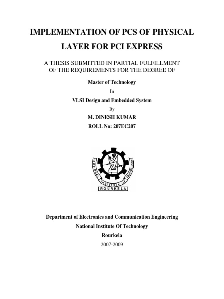 Thesis of MTech Nit Rourkela | PDF | Physical Layer Protocols | Office ...