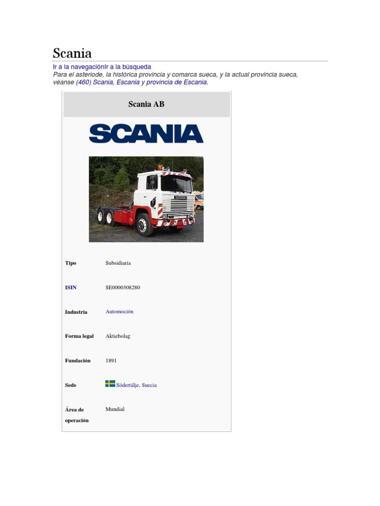 Scania | PDF | Vehículos comerciales | Vehículos de ruedas