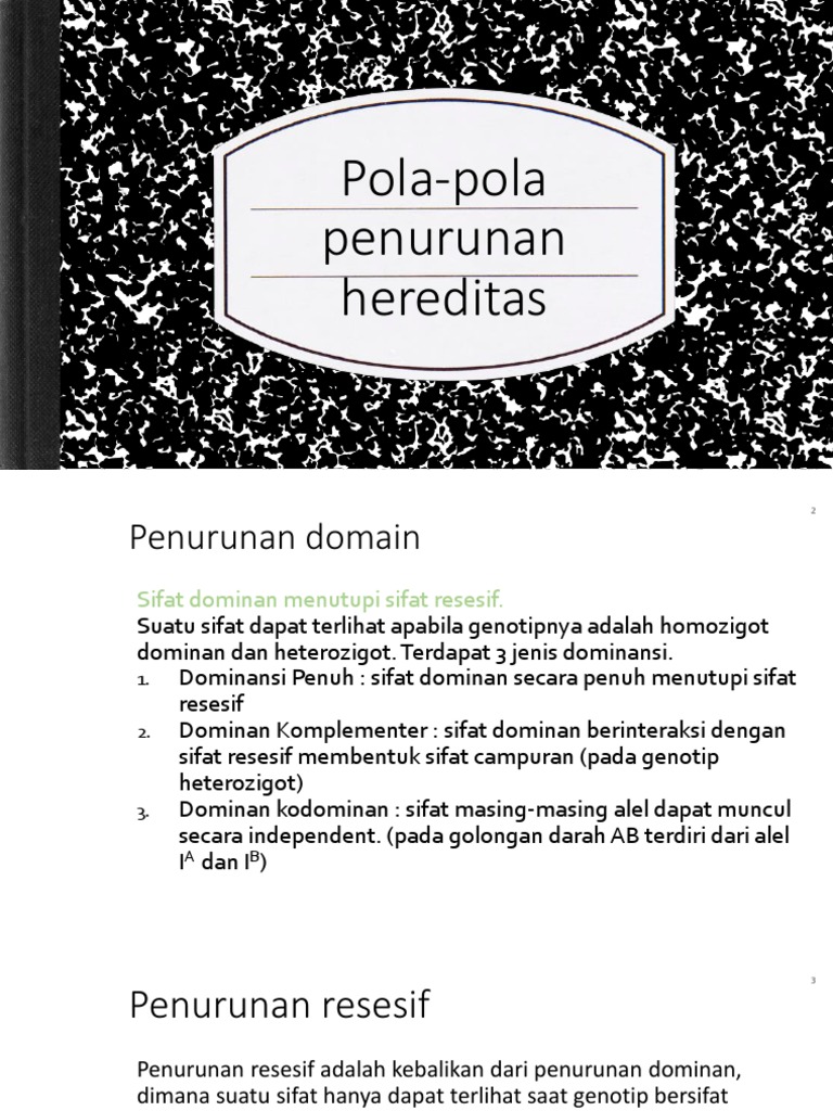 Pola-Pola Penurunan Hereditas | PDF