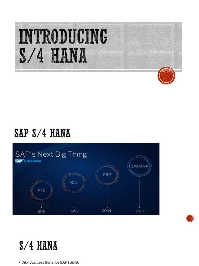Sap S4 Hana | PDF