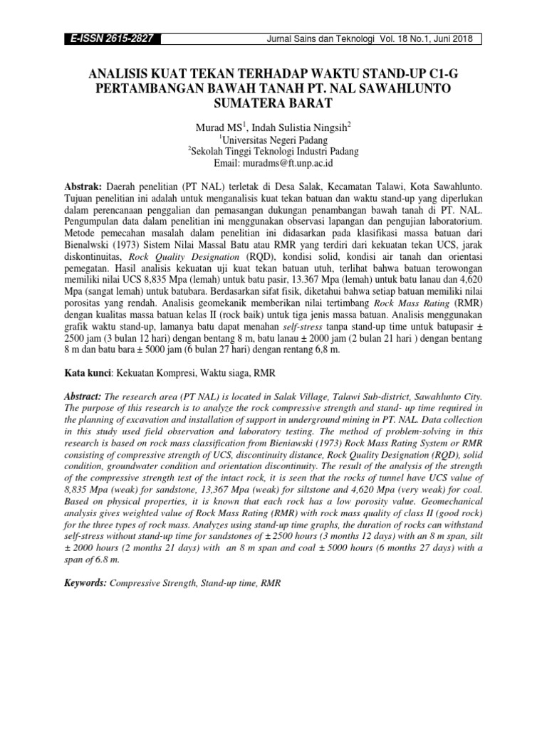 Analisis Kuat Tekan Terhadap Stand Up Time | PDF