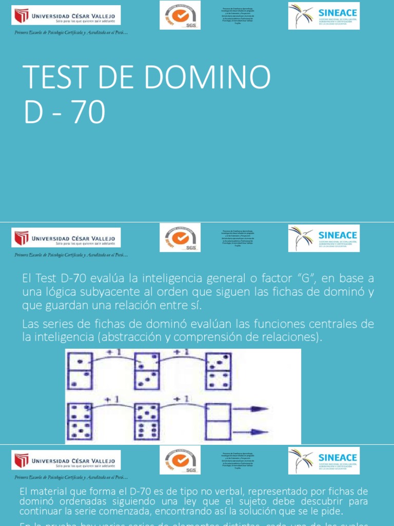 Fundamento Teórico Del Test de Dominós (D70) | PDF | Inteligencia ...