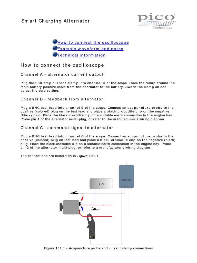 Smart Charging Alternator: How To Connect The Oscilloscope Example ...