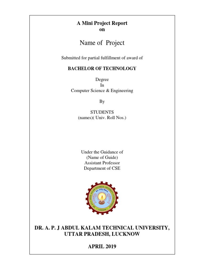 Project Report Format | PDF | Information | Computing