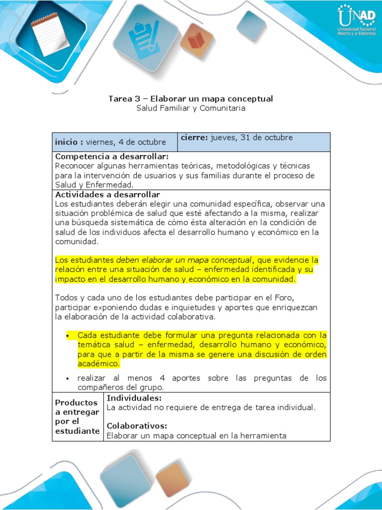 Guia Tarea 3 - Elaborar Un Mapa Conceptual | PDF | Mapa | Cognición