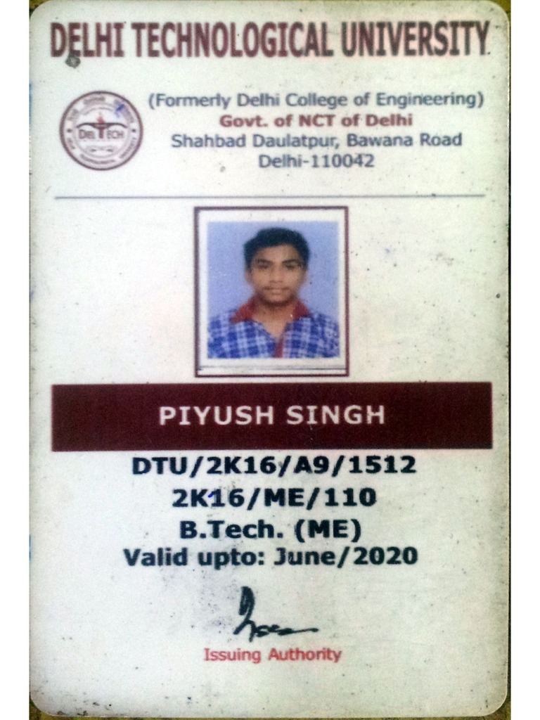 DTU ID Card | PDF