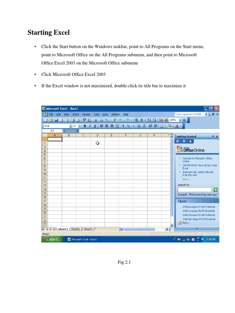 Starting Excel | PDF | Graphical User Interfaces | Software
