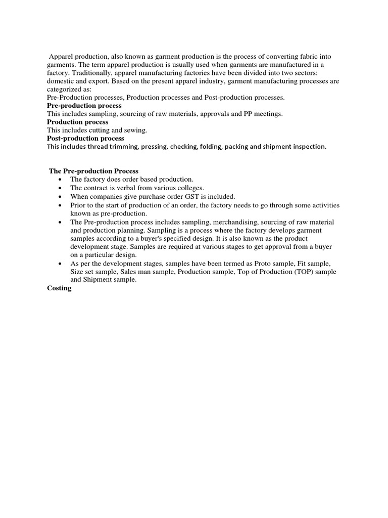 Pre-Production Process Production Process Post-Production Process | PDF ...