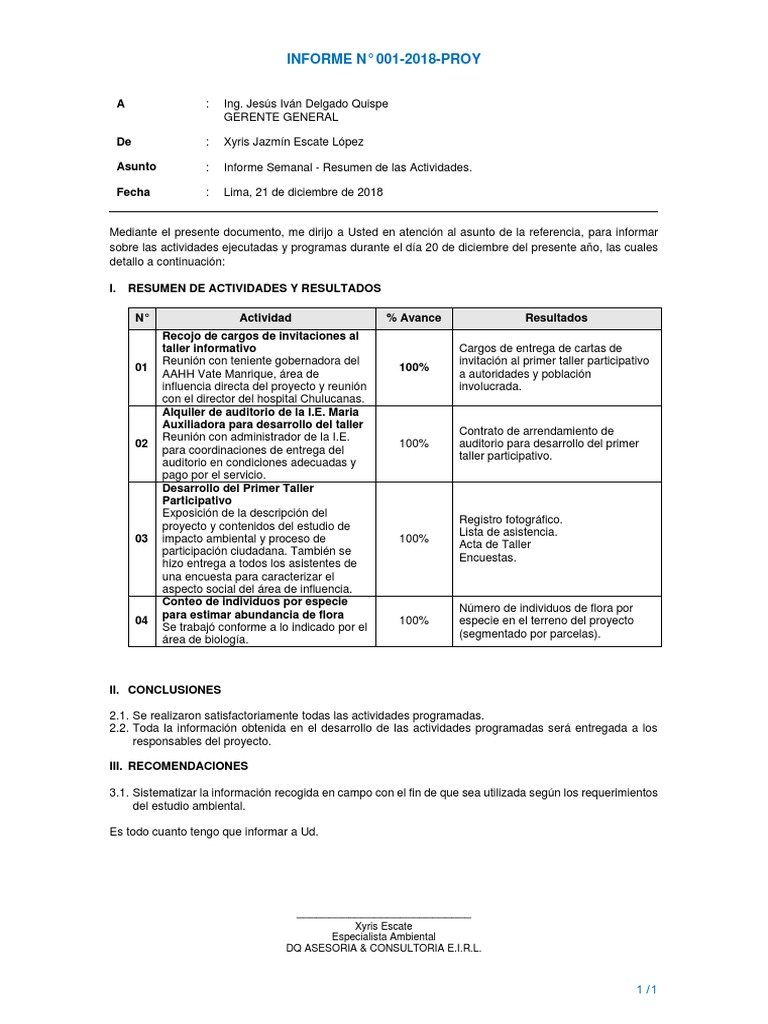 Modelo de Informe - Taller 21.12 | PDF