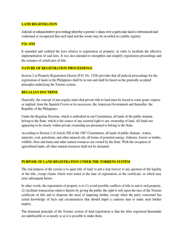 Land Registration | PDF | Real Property | Judgment (Law)
