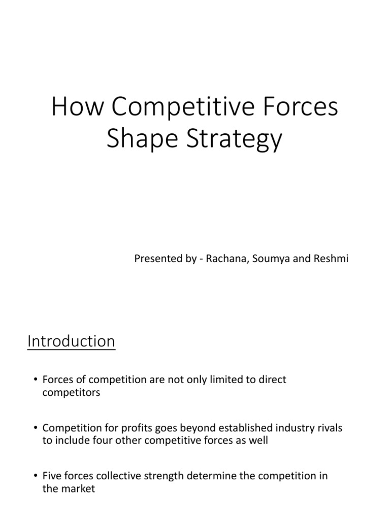 How Competitive Forces Shape Strategy | PDF | Competition | Profit ...