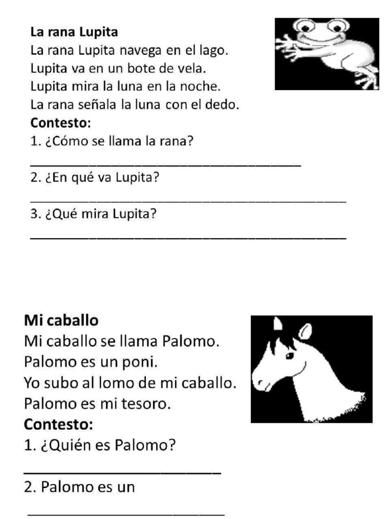 Colección de Lecturas Cortas para Niños Con Preguntas | PDF