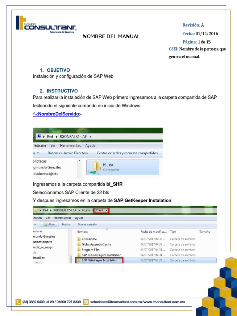 Instalación de SAP Web: Guía Paso a Paso | PDF | sistema de nombres de ...