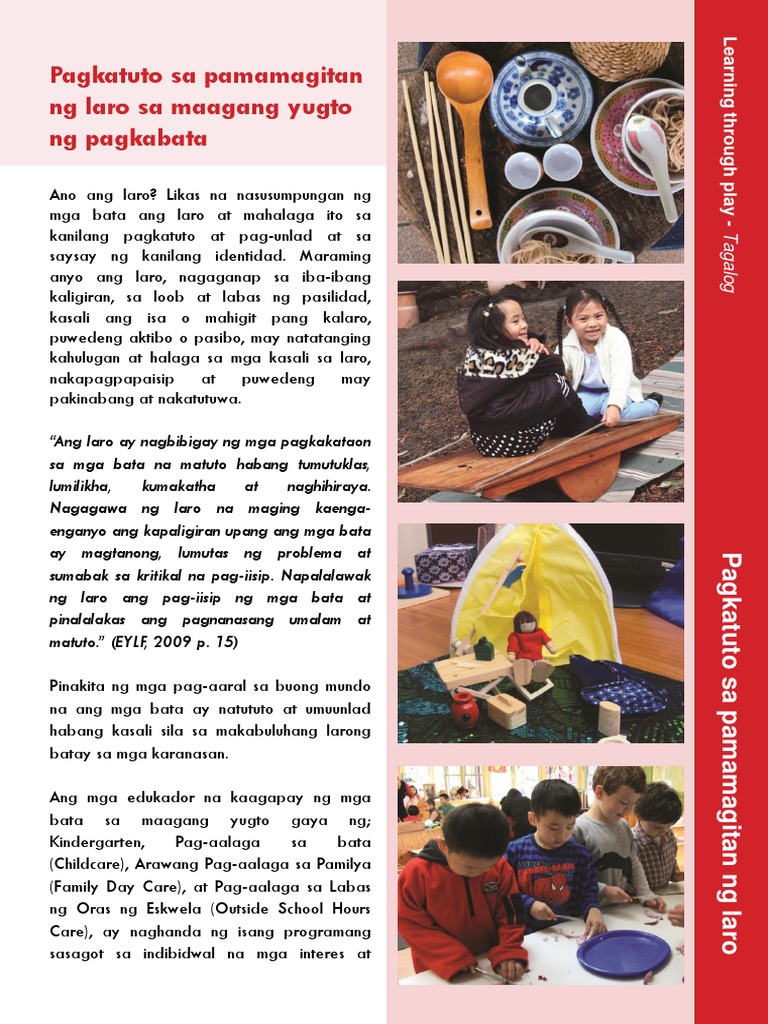 Learning Through Play Tagalog | PDF