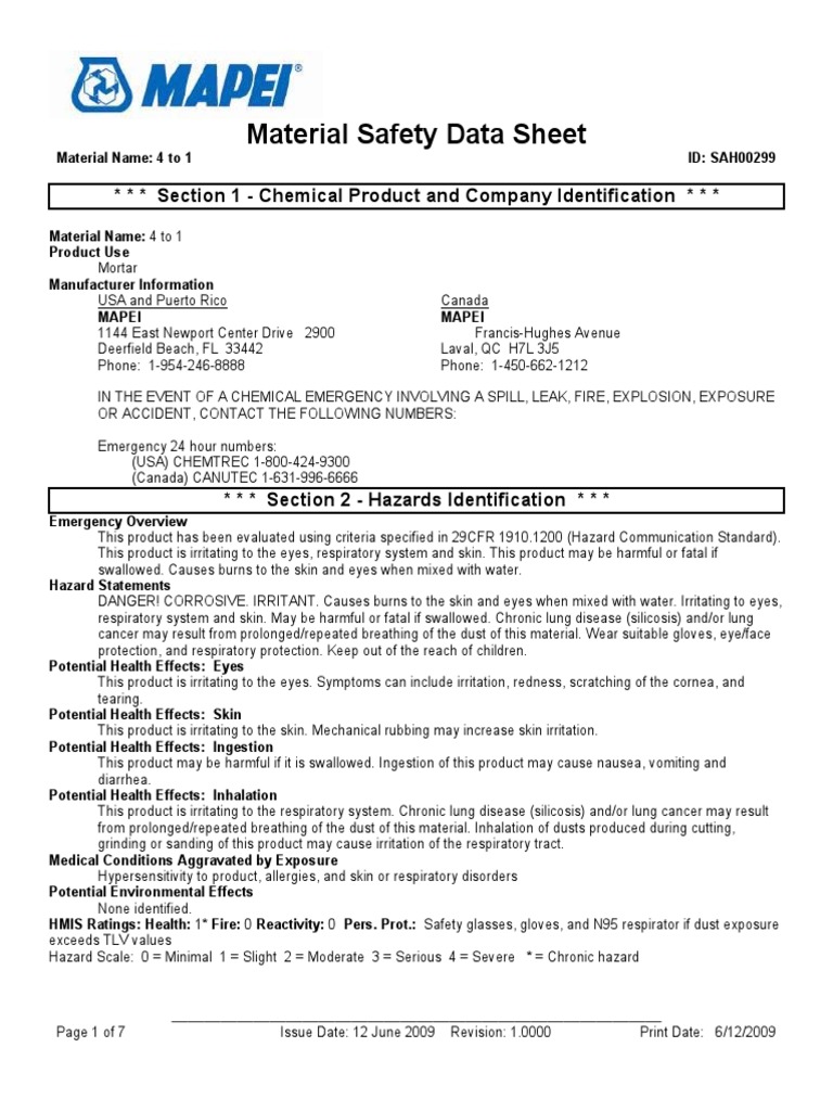 DAP Plastic Wood Filler Safety Data | PDF | Personal Protective ...