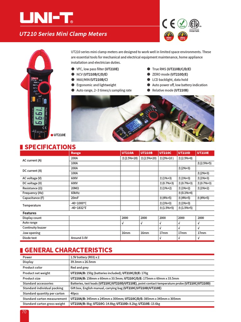 UT 210 Seires Preview | PDF | Alternating Current | Physical Quantities