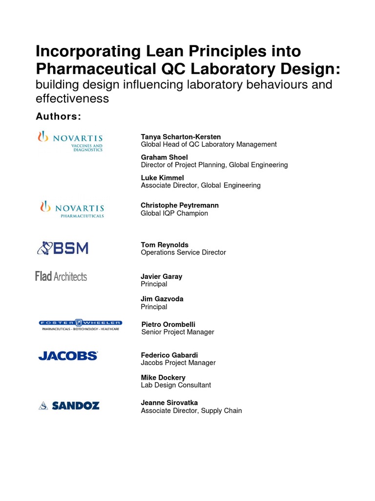 Applying Lean Principles to Pharmaceutical Lab Design | PDF | Lean ...