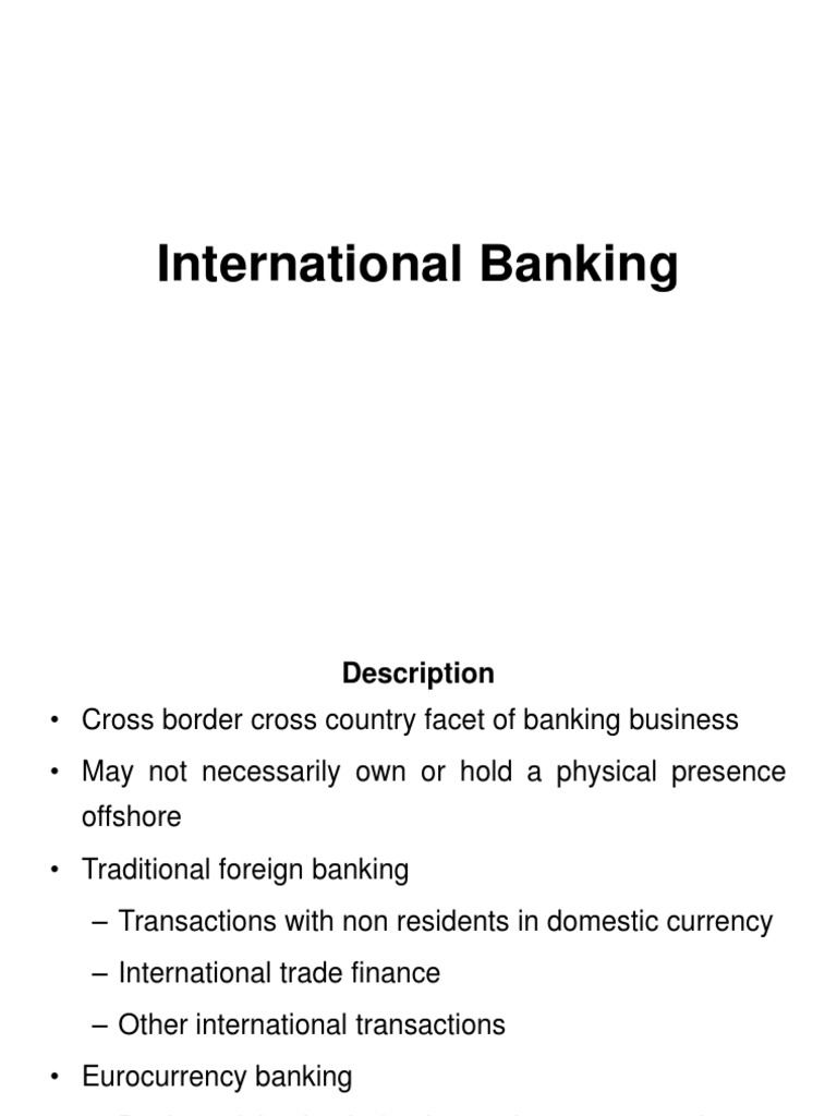 Int. Banking | PDF | Multinational Corporation | Banks