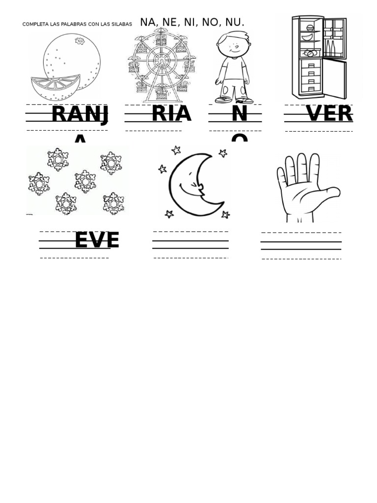 Completa Las Silabas N | PDF