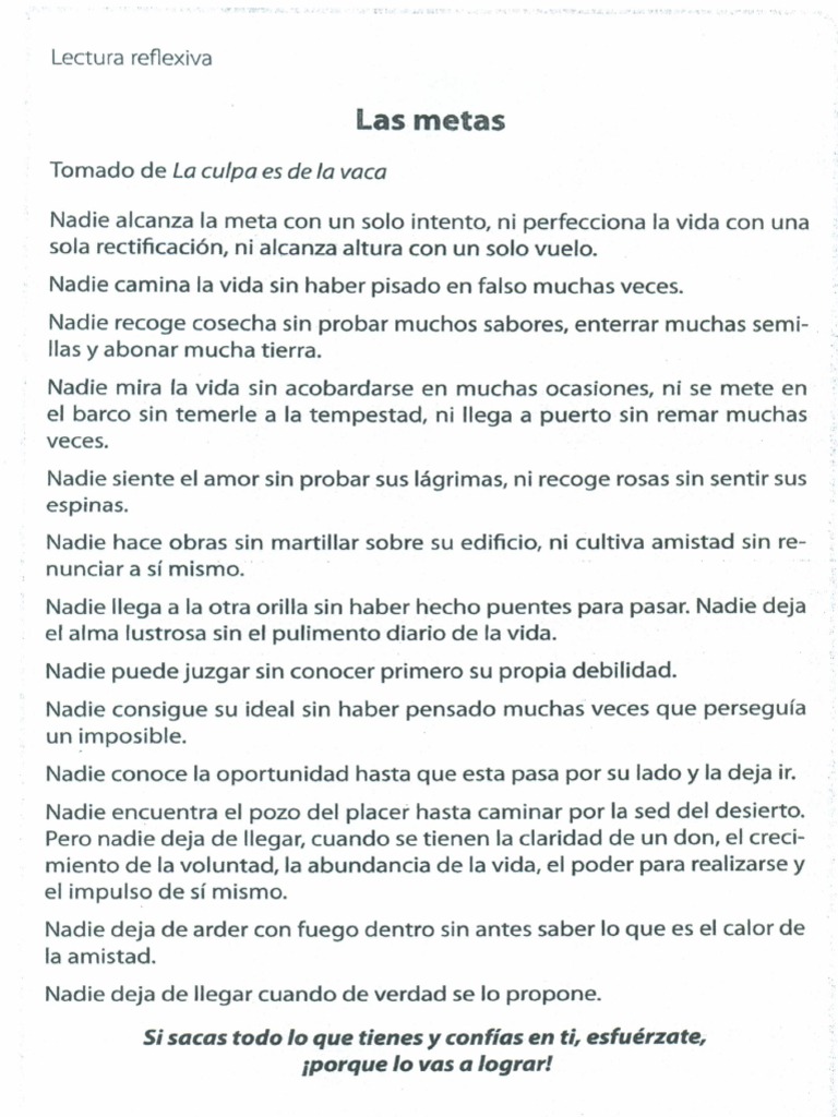 Lectura Reflexiva | PDF