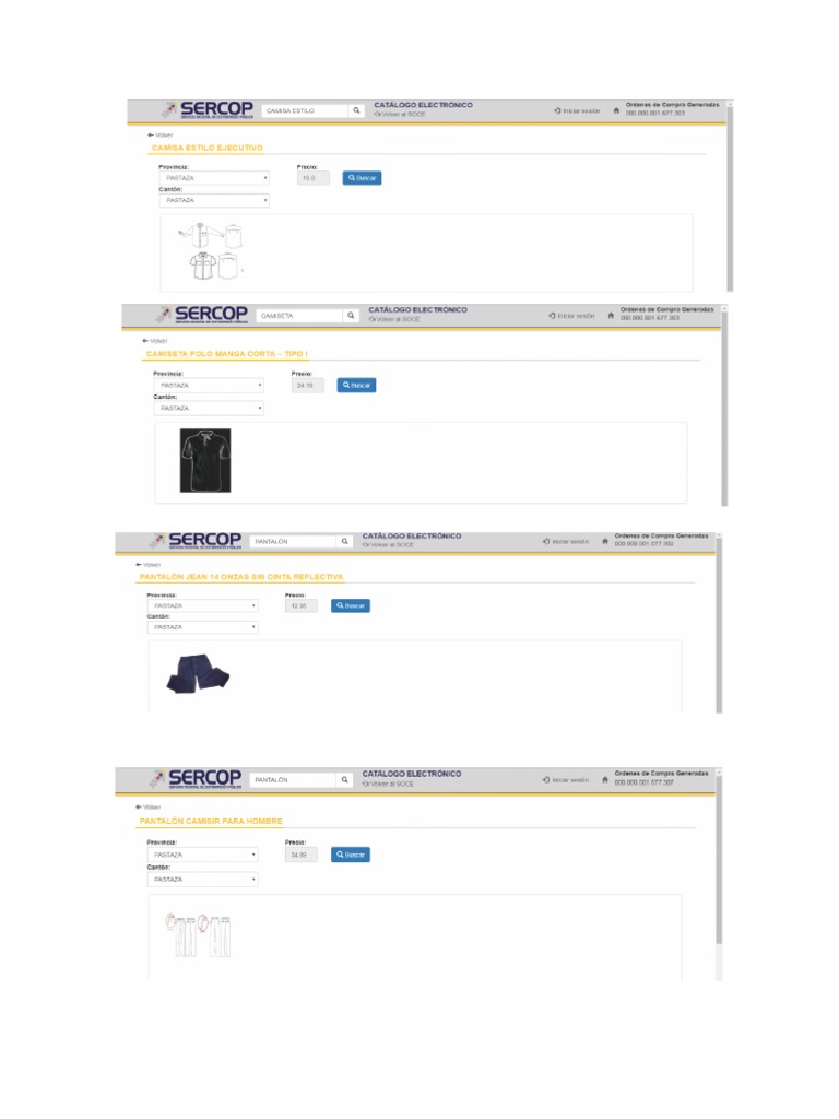 Proforma Catalogo Uniformes | PDF