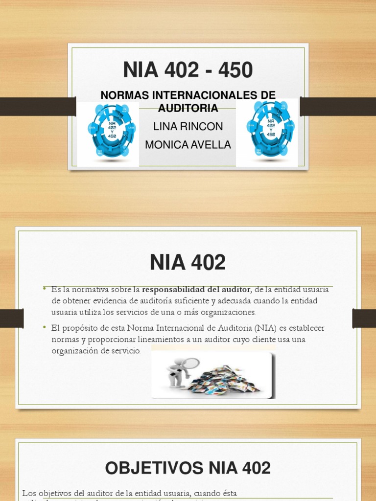 Nia 402 - 450 | PDF | Auditoría | Contralor
