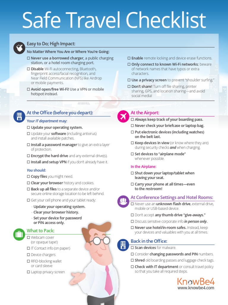 Safe Travel Checklist - KB4 - v12 | PDF | Internet Privacy | Wi Fi