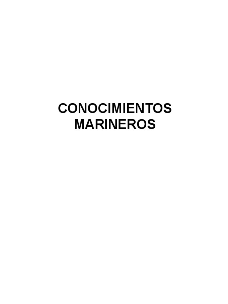 Resumen de Conocimientos Marineros | PDF | Embarcación | Buques