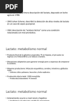 Hiperlactatemia: Causas y Tratamiento | PDF | Ácido láctico | Fisiología
