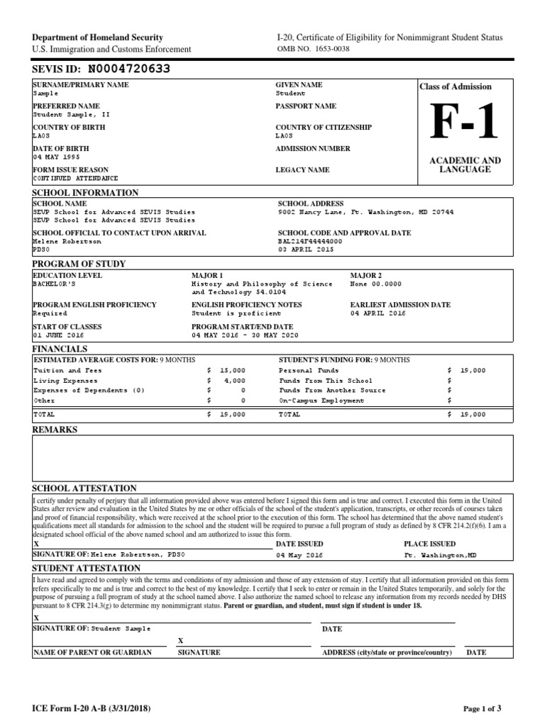 Sevis Id:: Department of Homeland Security | PDF | Travel Visa | Government