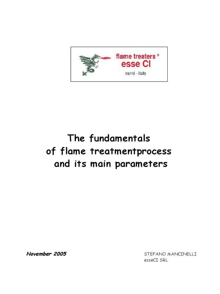 The Fundamentals of Flame Treatment Process and Its Main Parameters ...