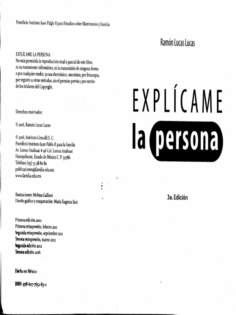 Explícame La Persona | PDF | Esencia | Alma
