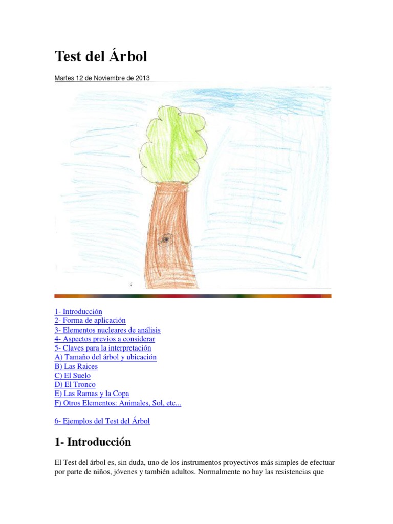 Test Del Arbol, Casos | PDF | Arboles | Dibujo